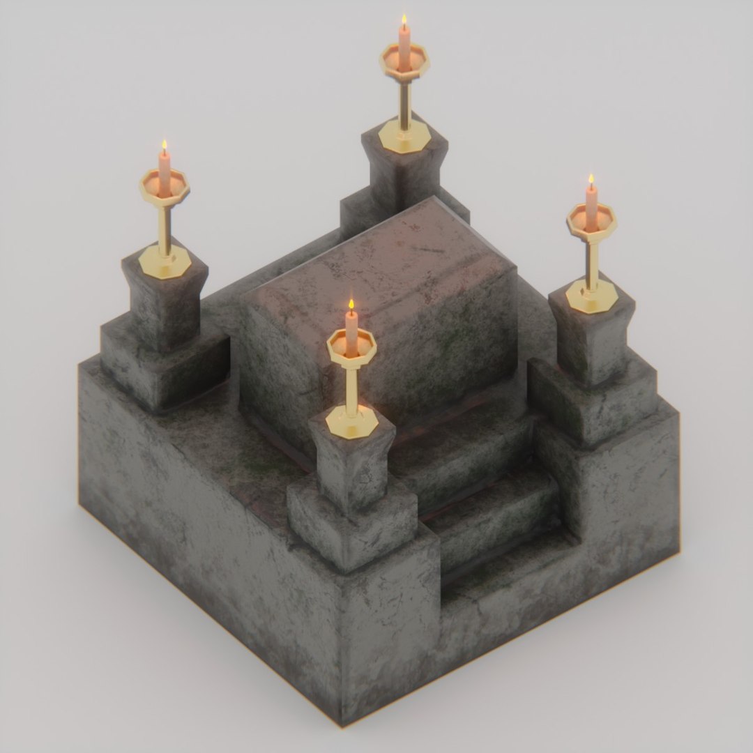 Altar With Candles 3D Model - TurboSquid 1803747