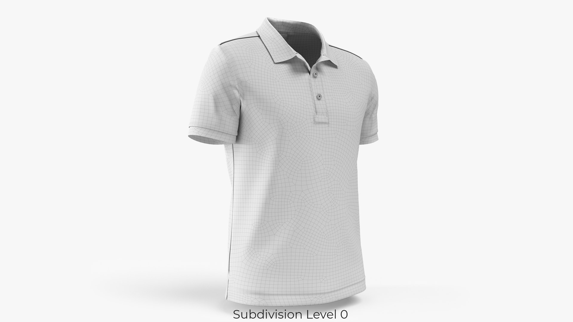 3D Realistic Worn Polo Short Sleeve Male Body Shape Model 3D ...