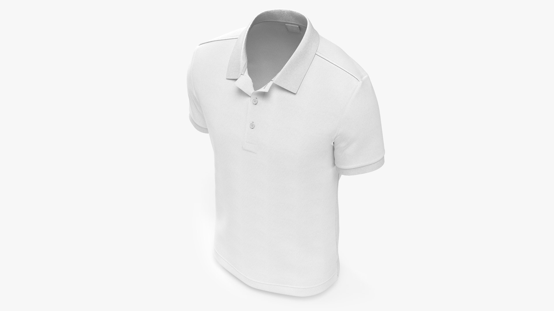 3D Realistic Worn Polo Short Sleeve Male Body Shape Model 3D ...