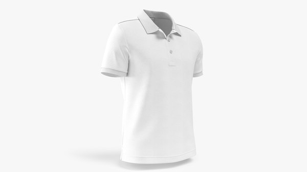 3D Realistic Worn Polo Short Sleeve Male Body Shape Model 3D ...