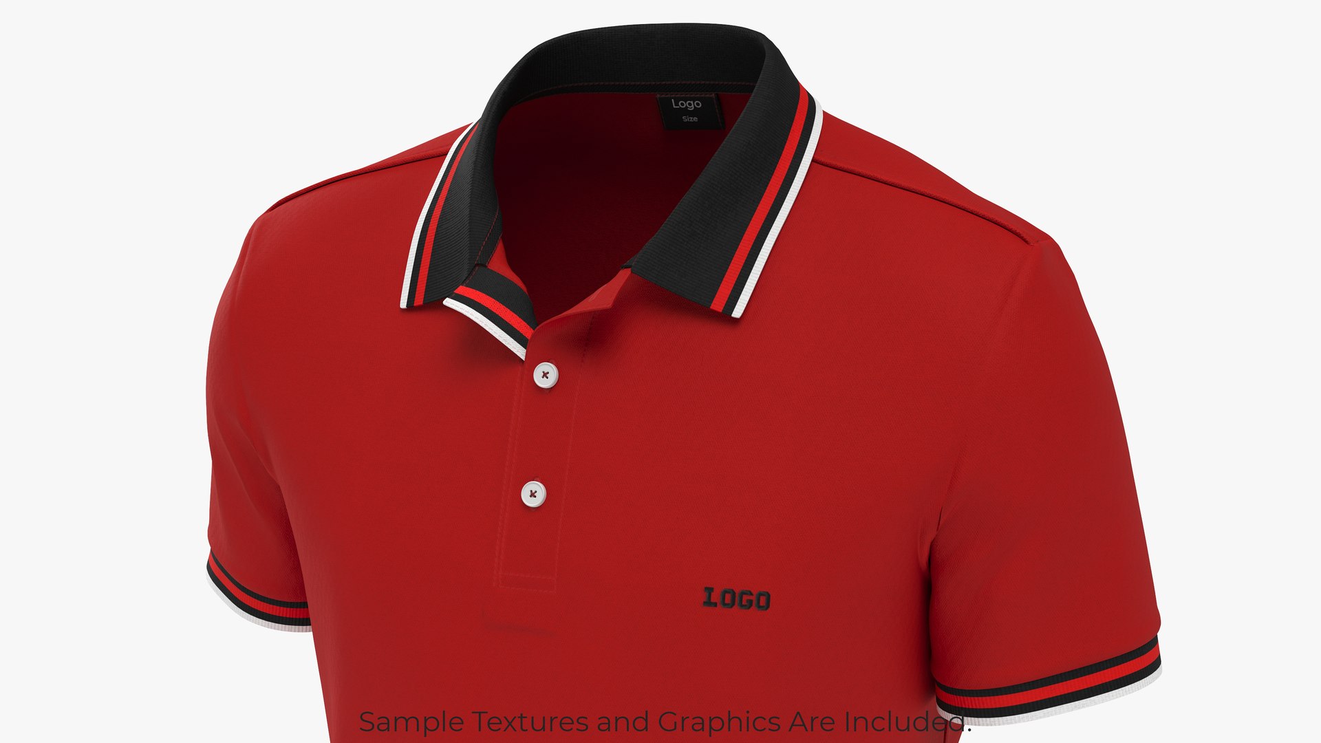 3D Realistic Worn Polo Short Sleeve Male Body Shape Model 3D ...