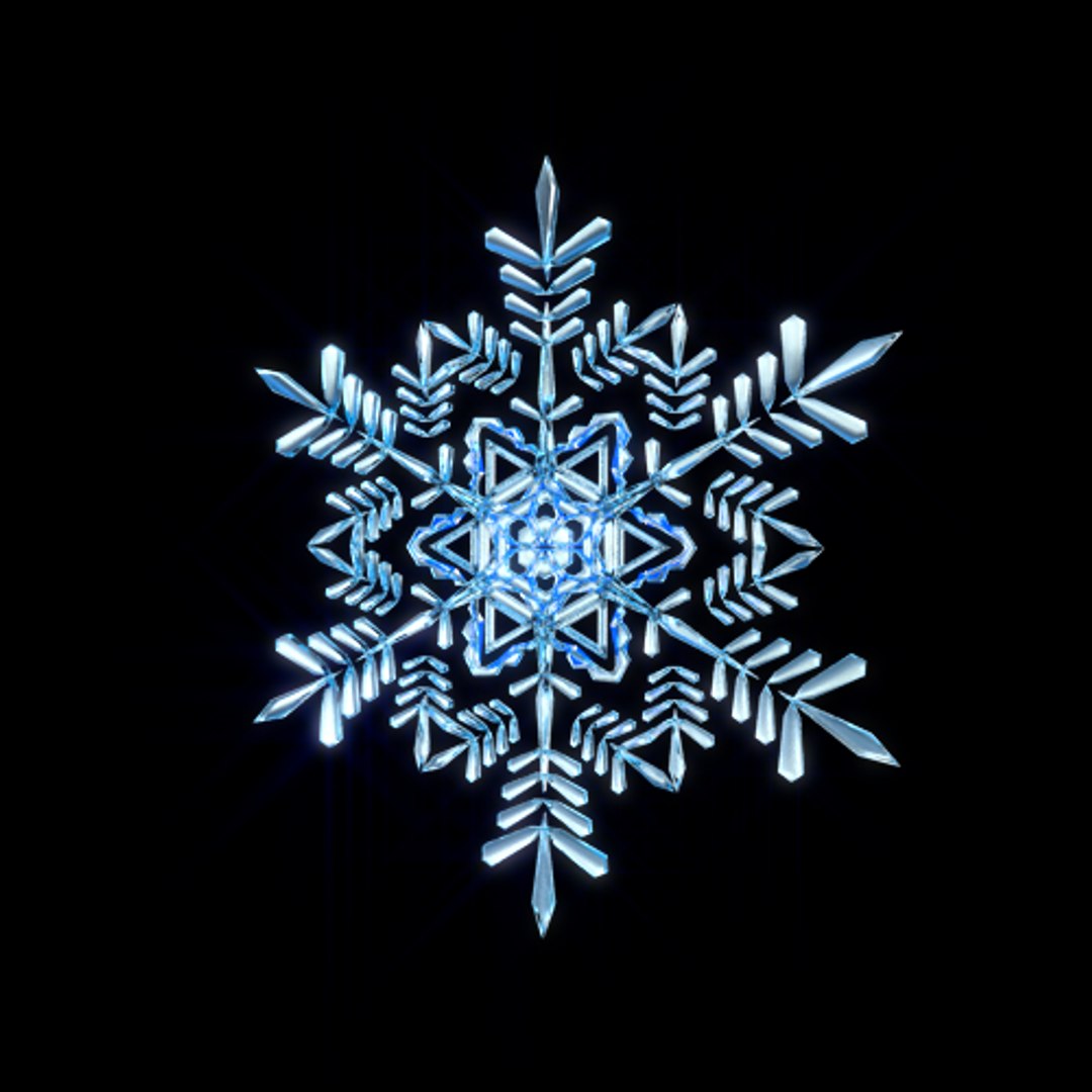 3d Snow Snowflake Flake Model