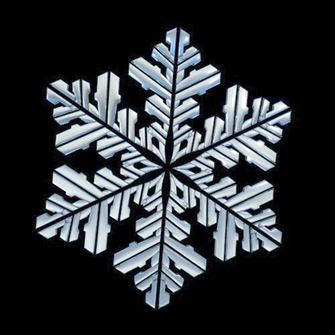 3d Snow Snowflake Flake Model