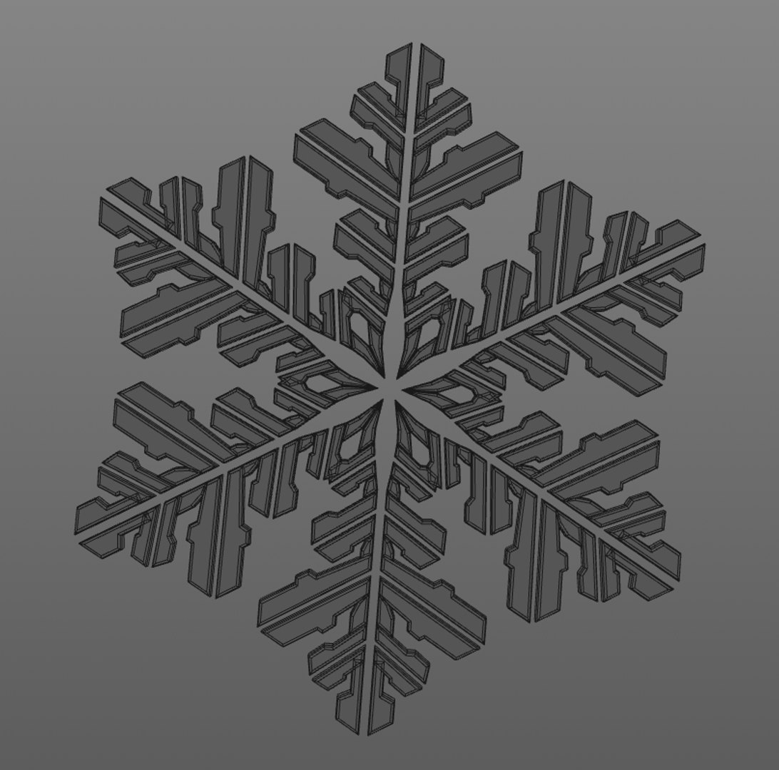 3d Snow Snowflake Flake Model