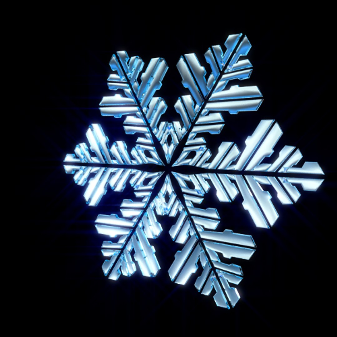 3d Snow Snowflake Flake Model