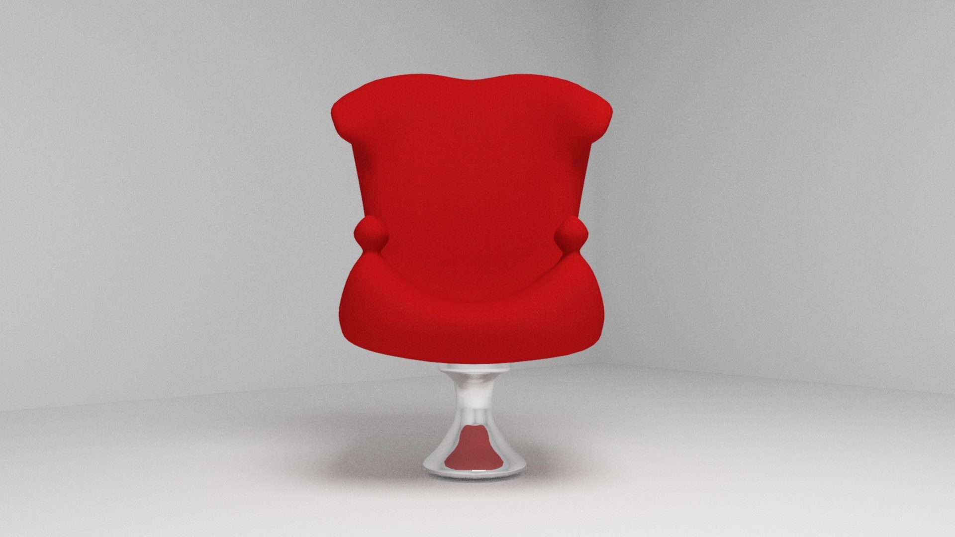 3d red chair