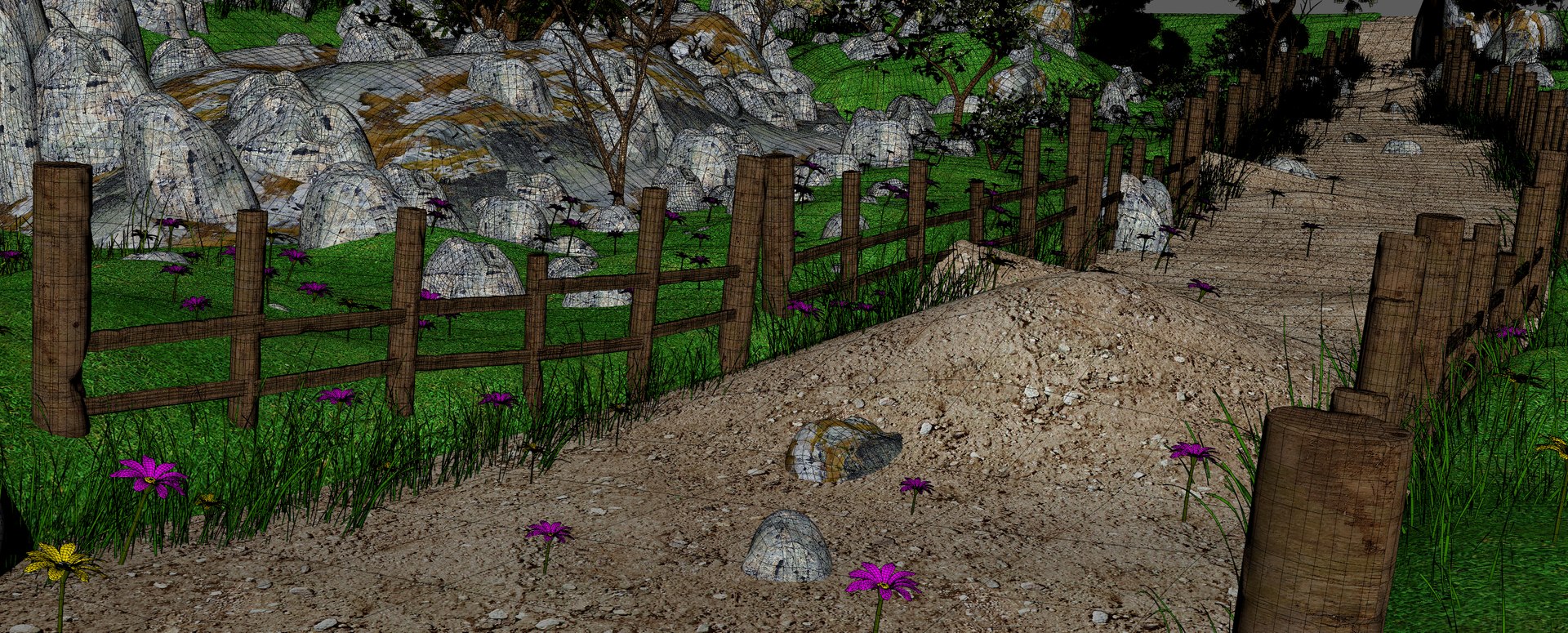 Path Cartoon Forest Model - TurboSquid 1377039