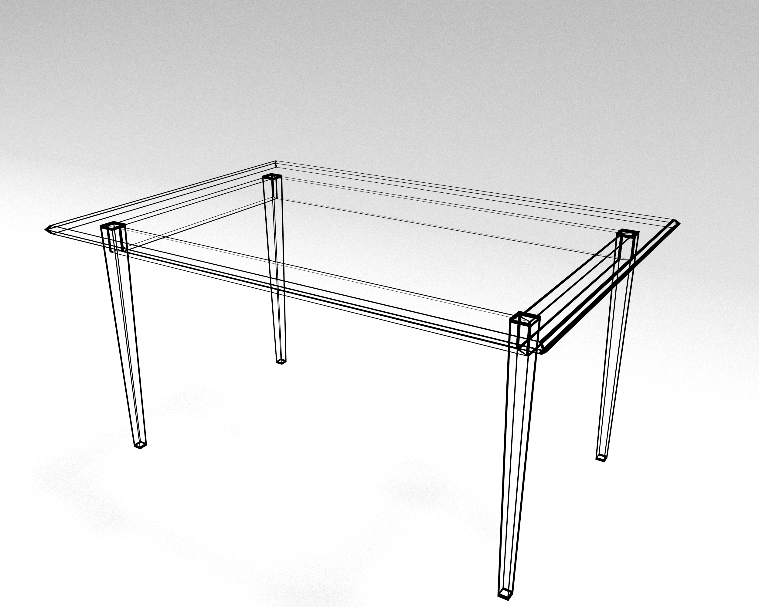 free simple table 3d model