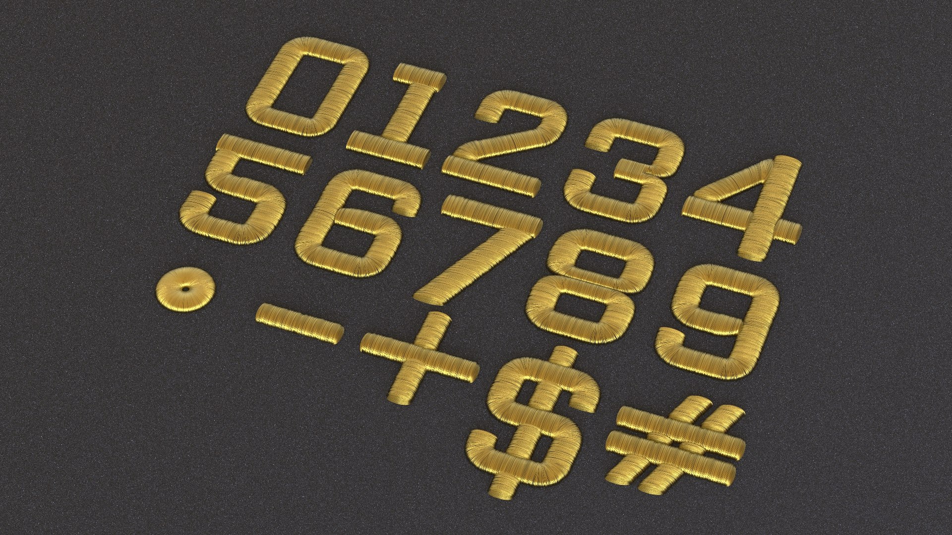 3D Embroided Sewing Numbers - TurboSquid 1851189