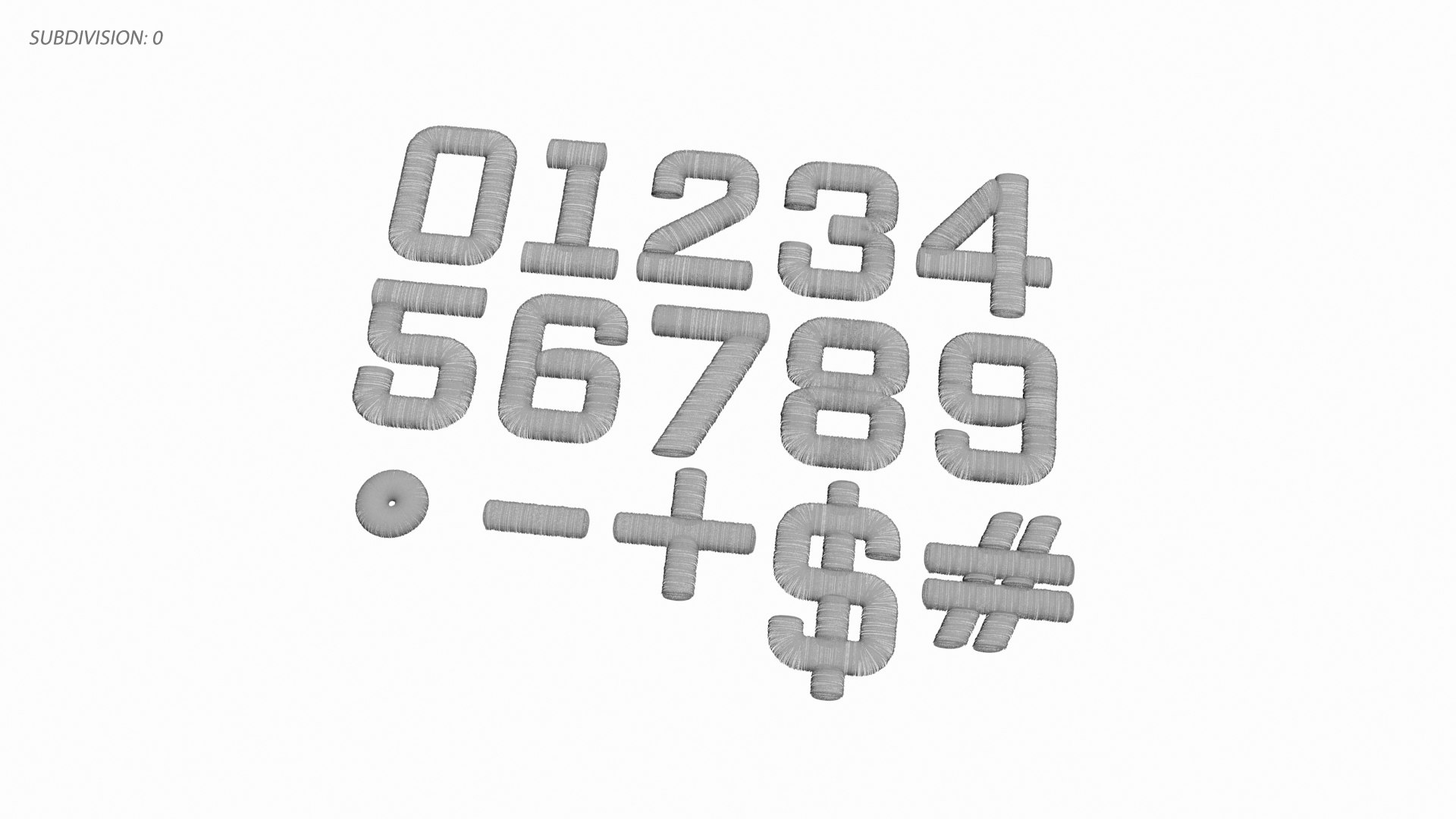 3D Embroided Sewing Numbers - TurboSquid 1851189