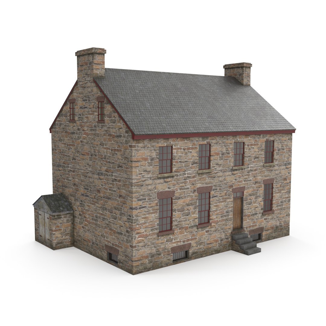 Historic Houses Brick And Stone Collection Model - TurboSquid 2415231
