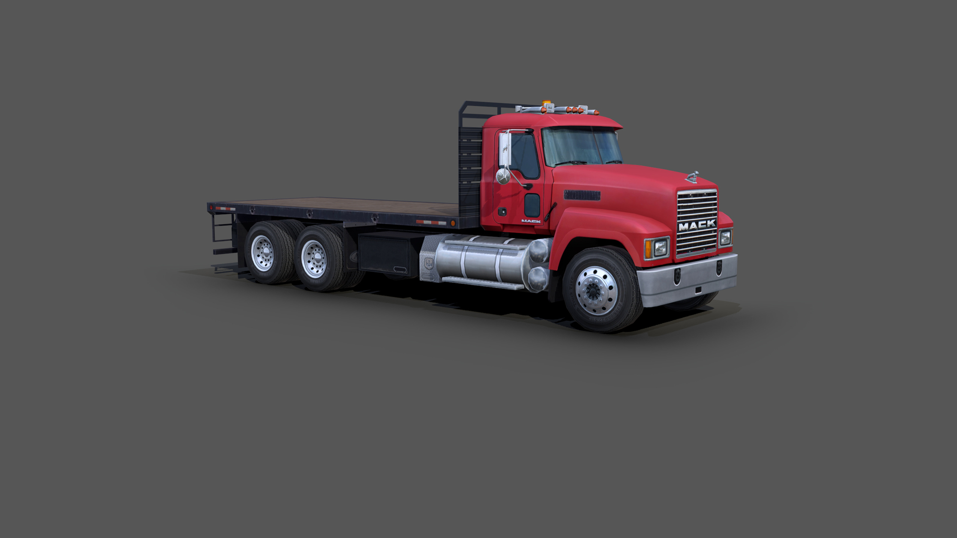 modelo 3d Mack CH613 flatbed truck s01 2004 - TurboSquid 1920550