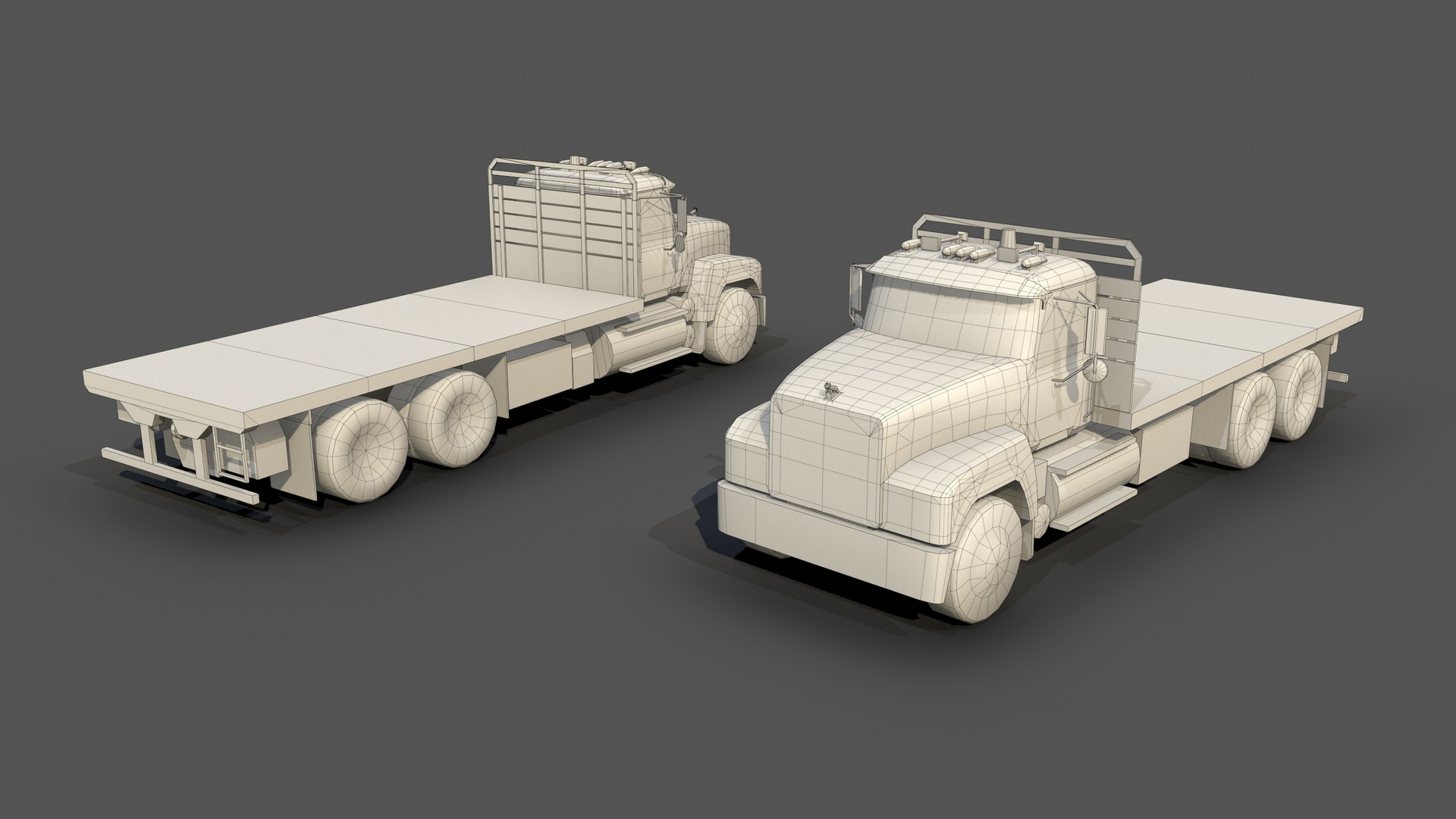 Mack CH613 Flatbed Truck S01 2004 3D Model - TurboSquid 1920550