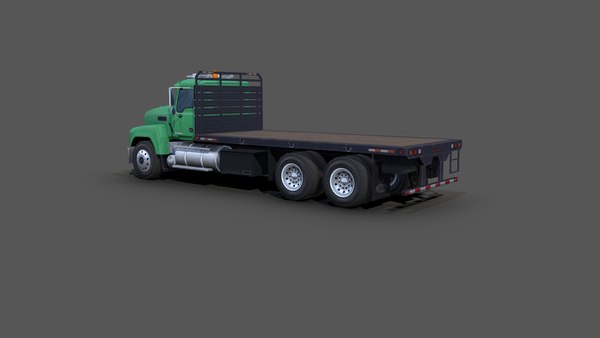 modelo 3d Mack CH613 flatbed truck s01 2004 - TurboSquid 1920550