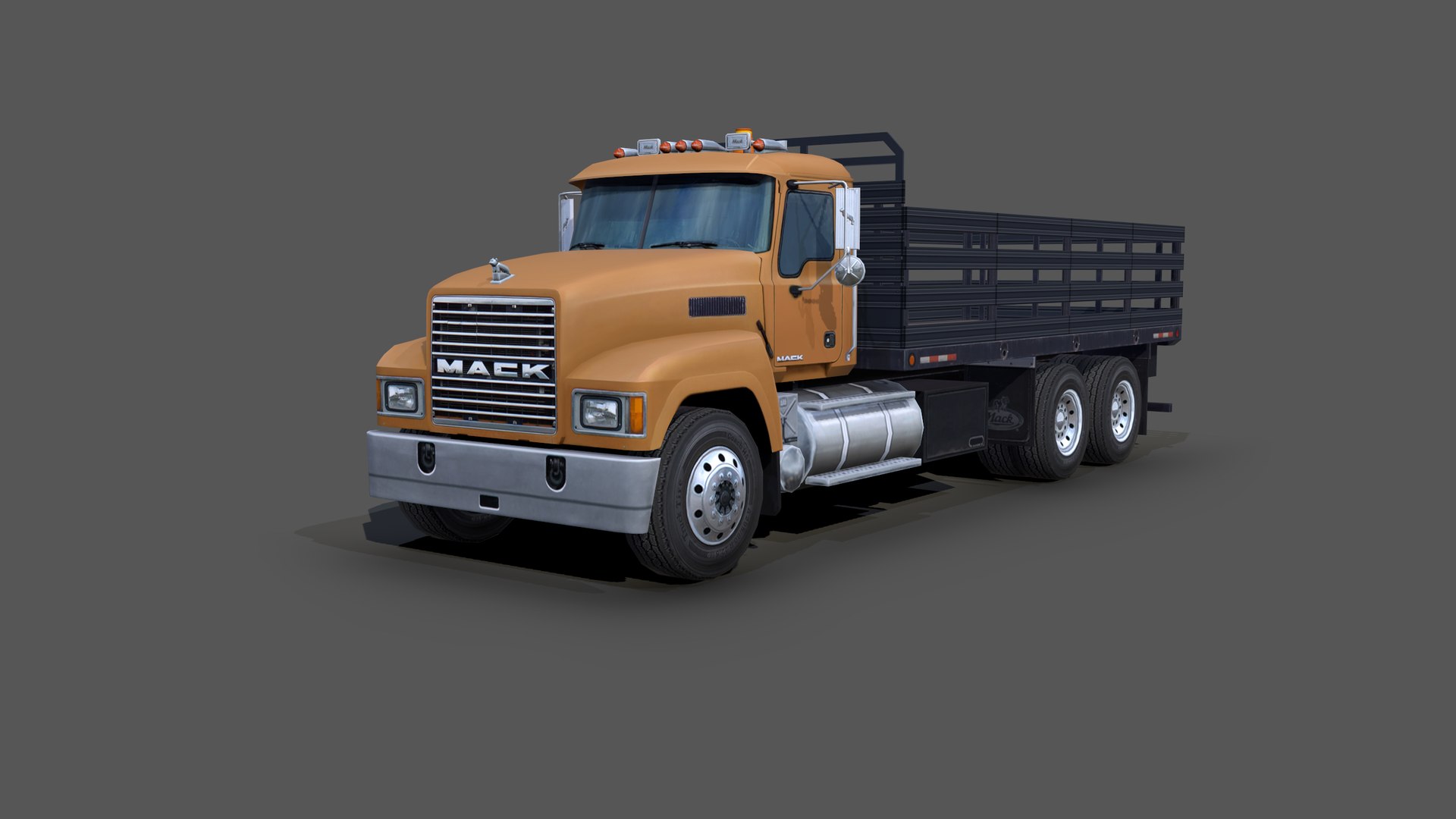Mack CH613 Flatbed Truck S01 2004 3D Model - TurboSquid 1920550