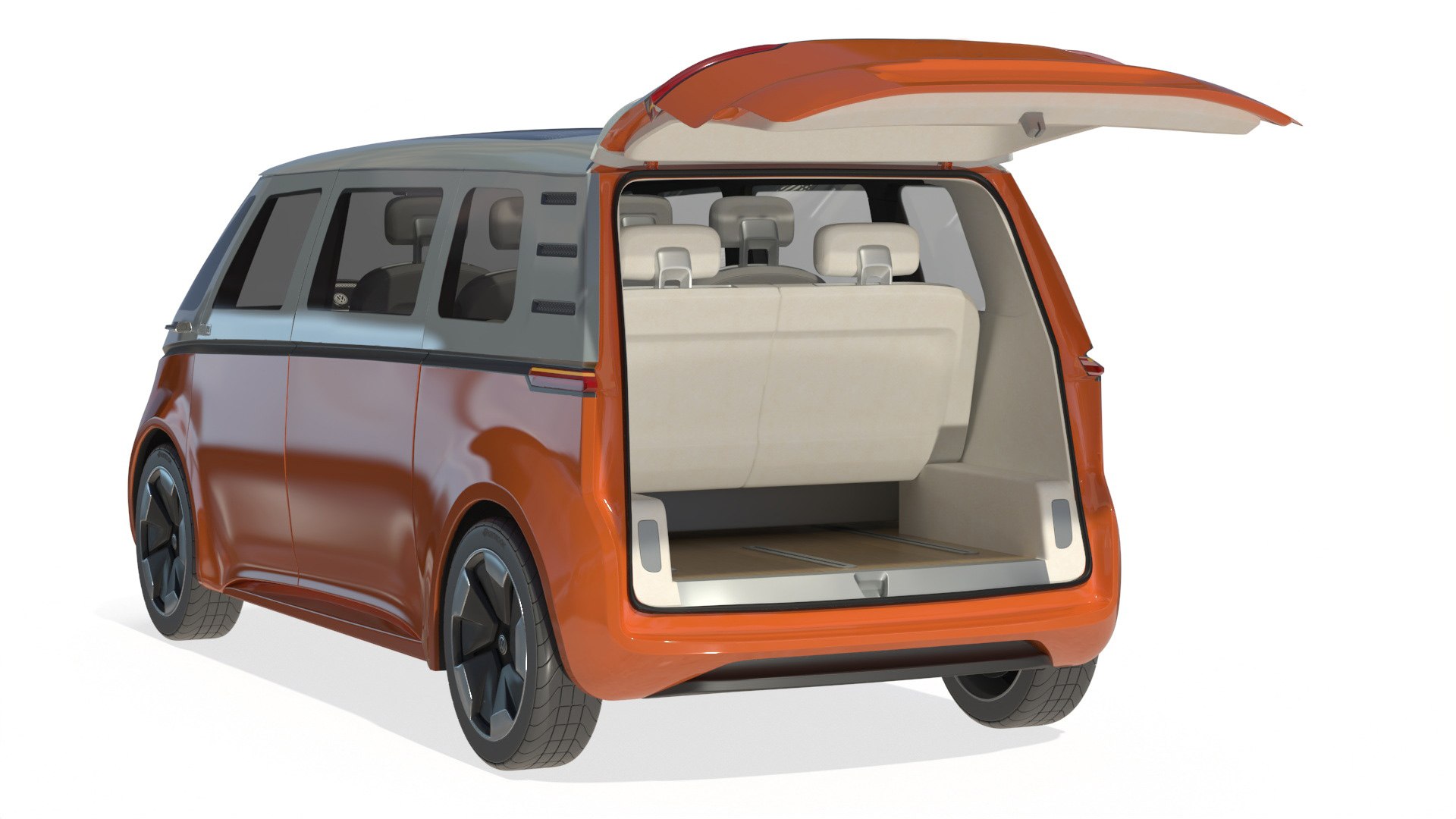 Electric Minivan Simplified 3D Model - TurboSquid 2284146