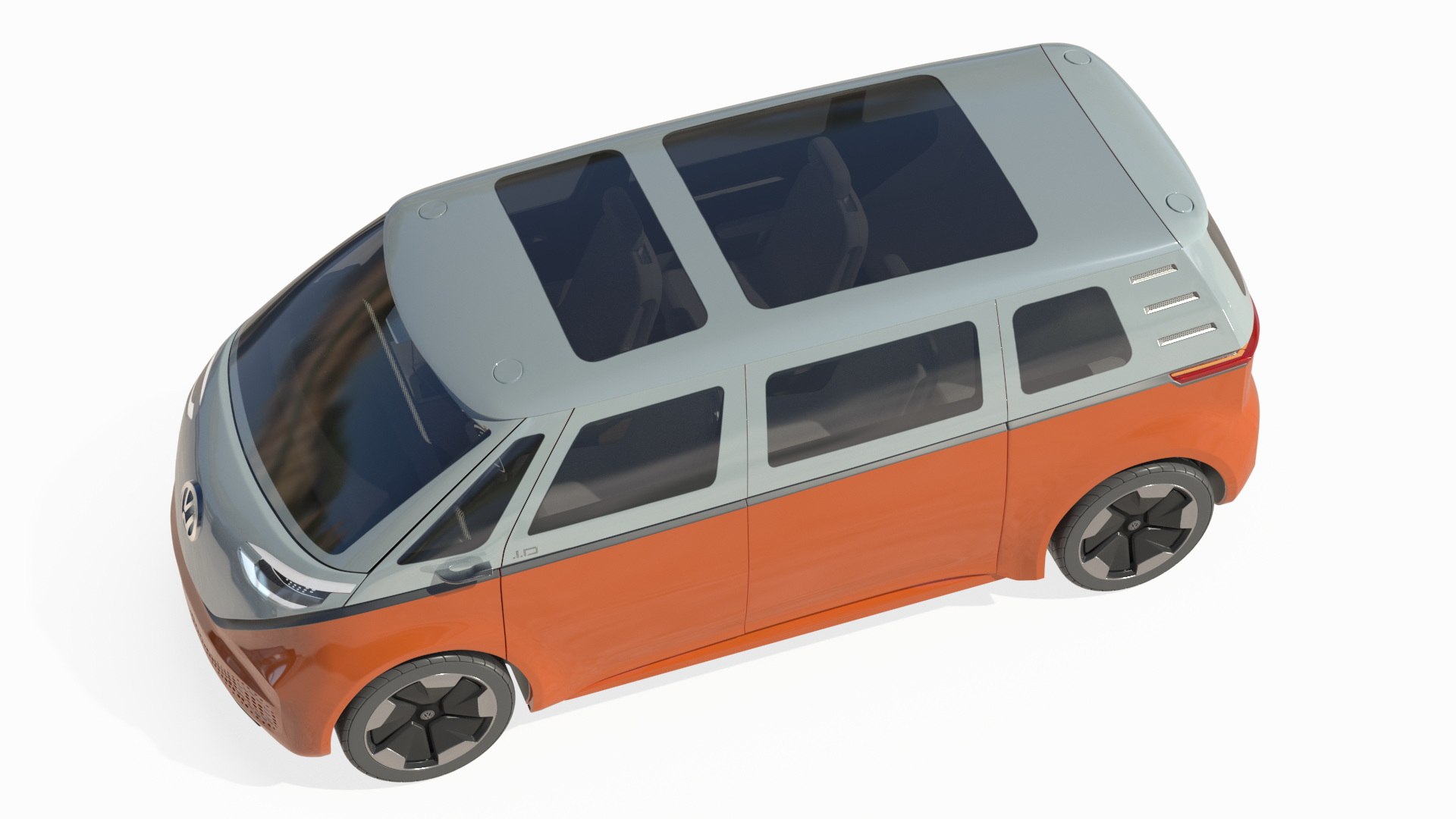 Electric Minivan Simplified 3D Model - TurboSquid 2284146