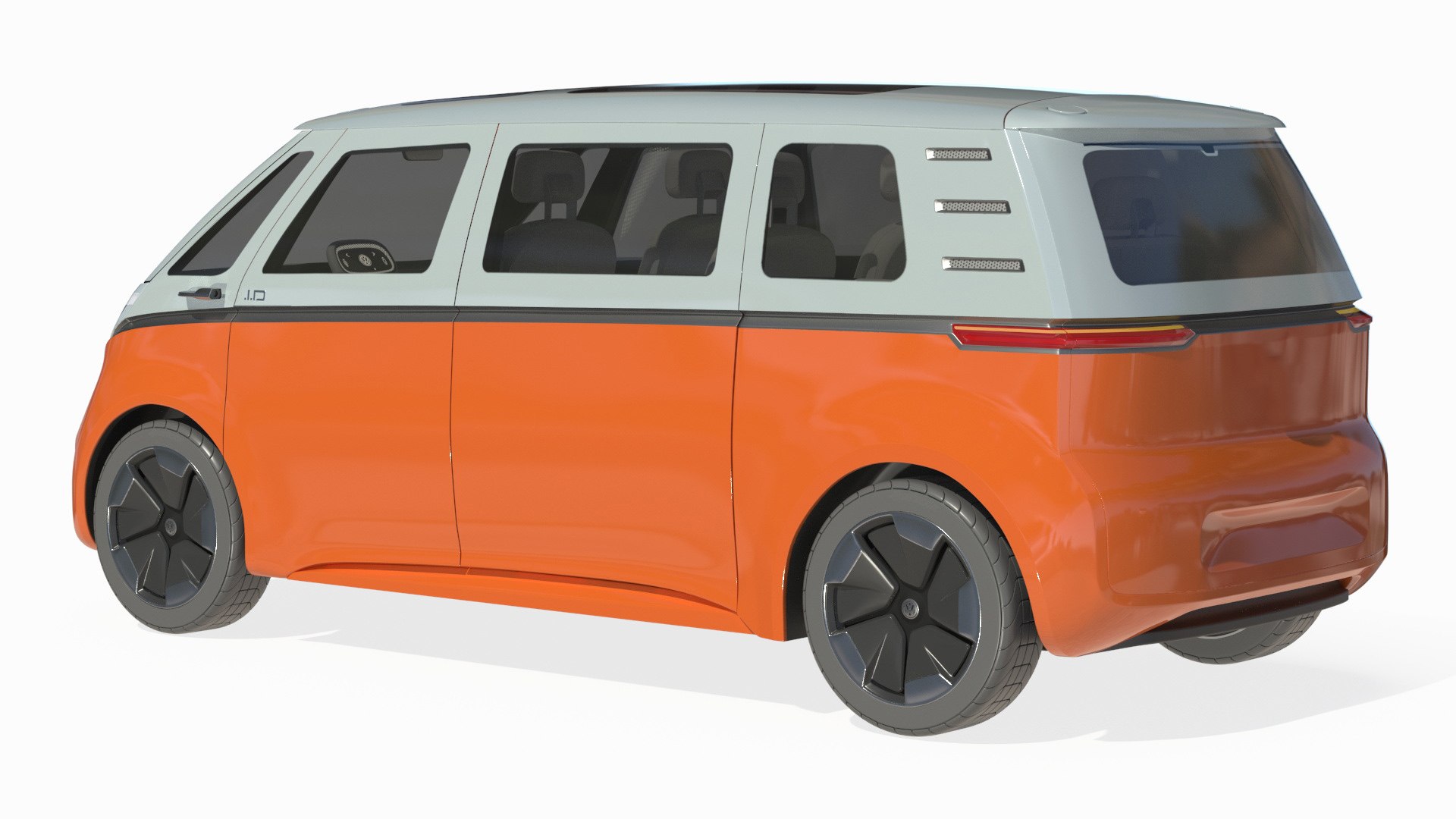 Electric Minivan Simplified 3D Model - TurboSquid 2284146