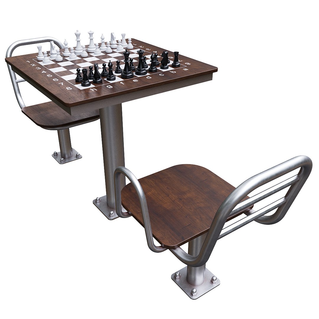 3D Outdoor Chess Table Chairs - TurboSquid 1522795