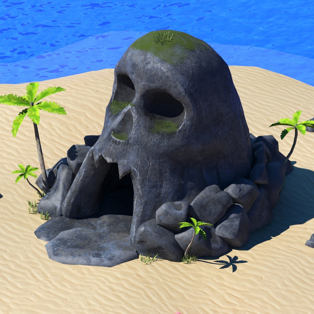 Island Skull Cave 3D - TurboSquid 2142697