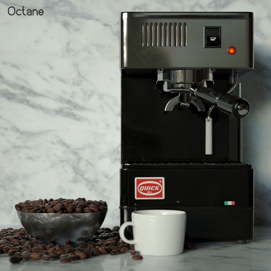 3D quickmill stretta 0820 espresso machine - TurboSquid 1152861