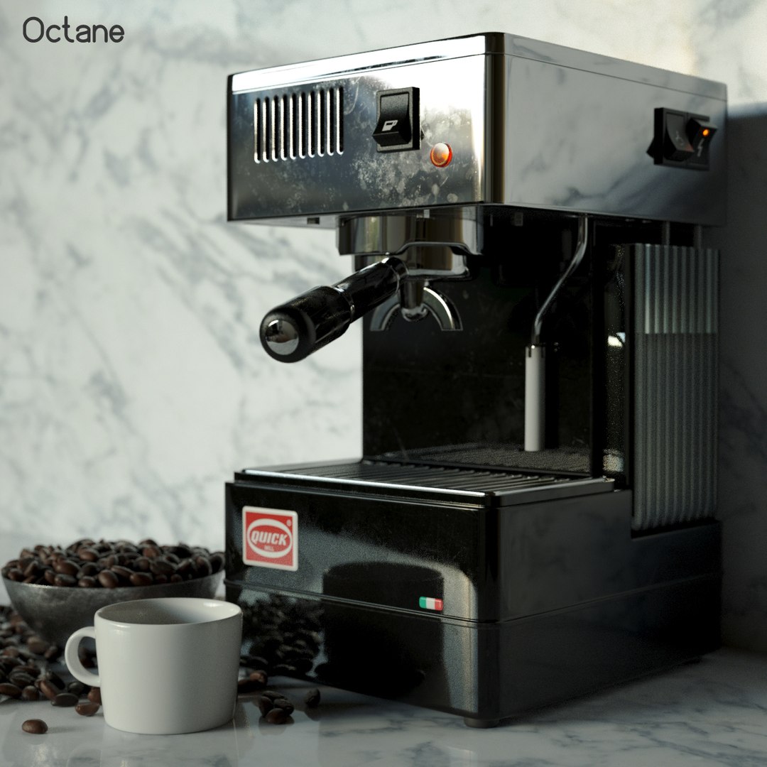 3D quickmill stretta 0820 espresso machine - TurboSquid 1152861