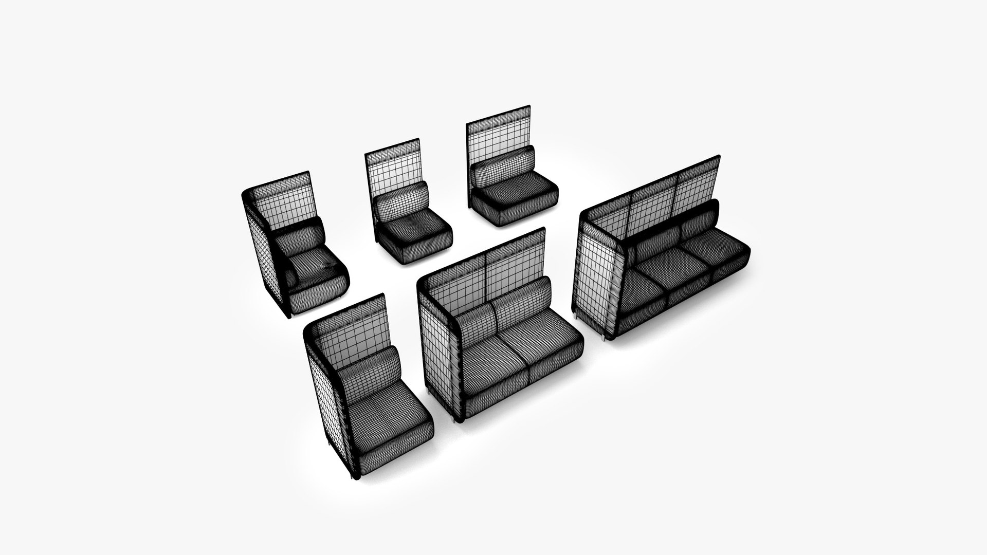 Bernhardt Design CODE Lounge With Standard Wall Model - TurboSquid 2058373