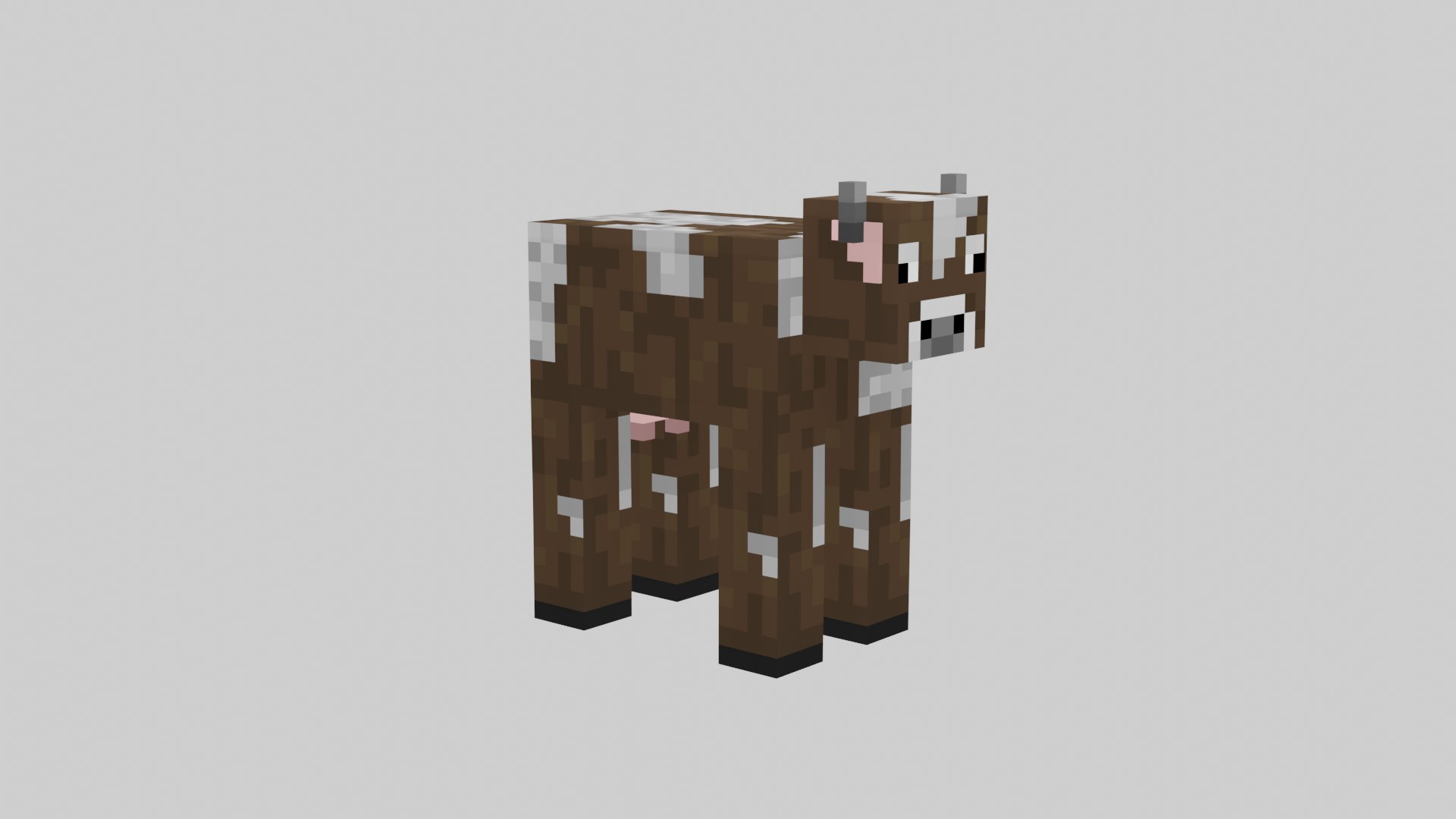 3D Minecraft Cow Rigged - TurboSquid 1980171