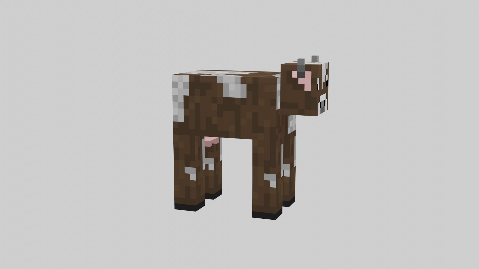 3D Minecraft Cow Rigged - TurboSquid 1980171