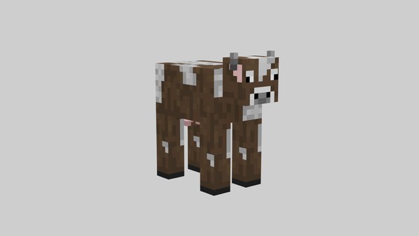 Minecraft Kuh manipuliert 3D-Modell - TurboSquid 1980171