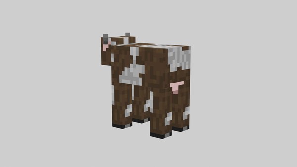 Minecraft Kuh manipuliert 3D-Modell - TurboSquid 1980171