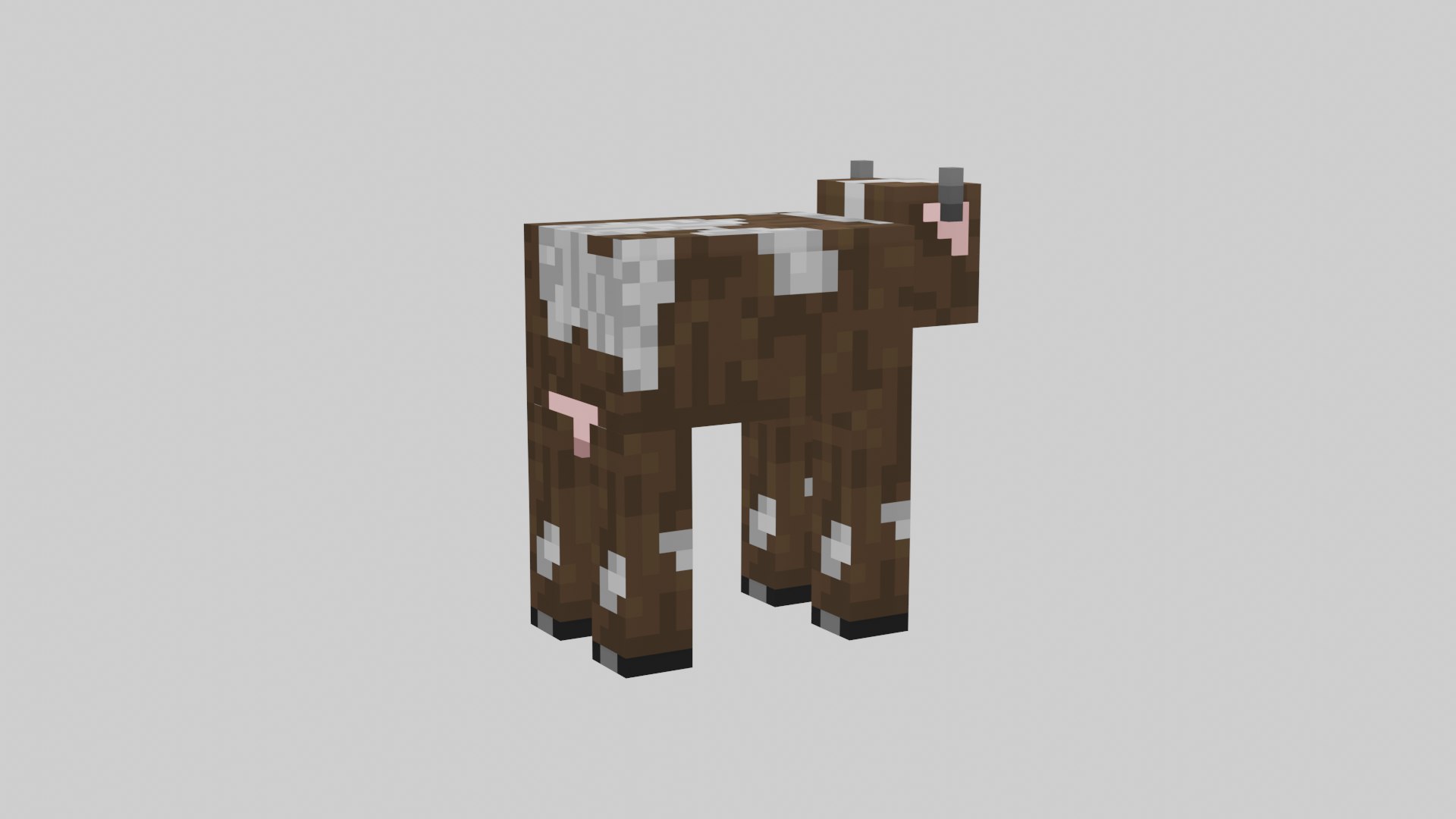 3D Minecraft Cow Rigged - TurboSquid 1980171