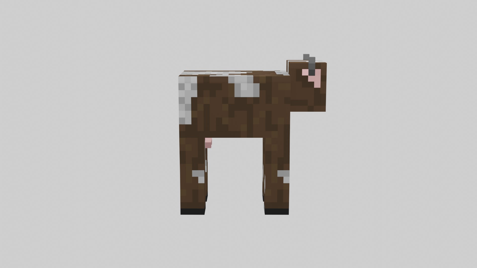 3D Minecraft Cow Rigged - TurboSquid 1980171
