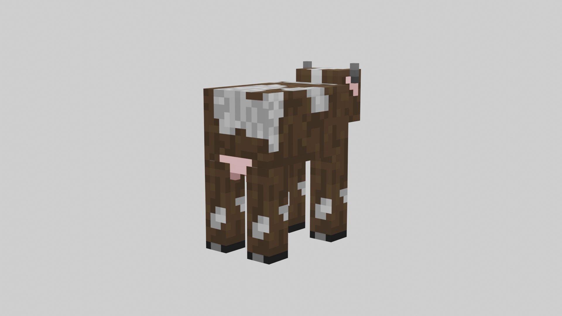 3D Minecraft Cow Rigged - TurboSquid 1980171