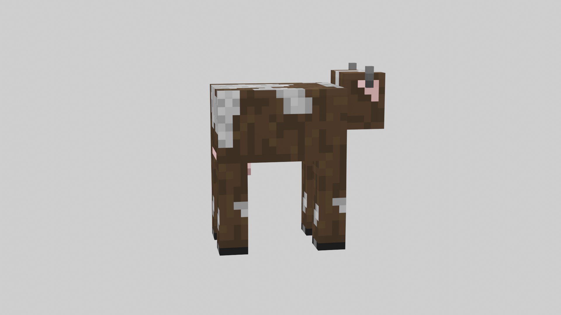3D Minecraft Cow Rigged - TurboSquid 1980171
