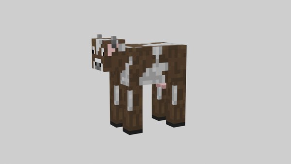 modelo 3d Minecraft vaca aparejada - TurboSquid 1980171