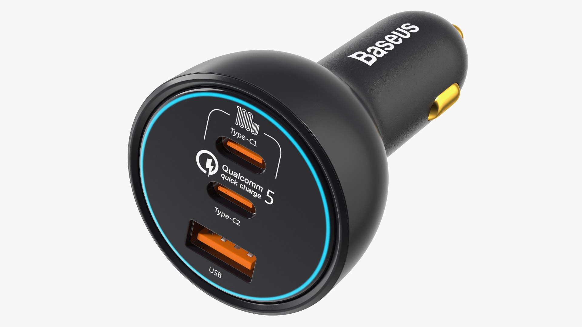 Baseus USB Type C Car Charger 3D model - TurboSquid 2160863