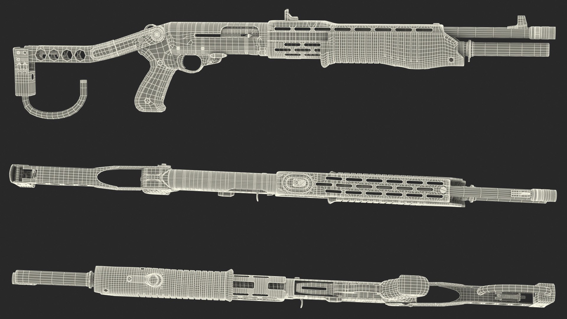 Combat Shotgun Franchi SPAS 12 3D - TurboSquid 1987638