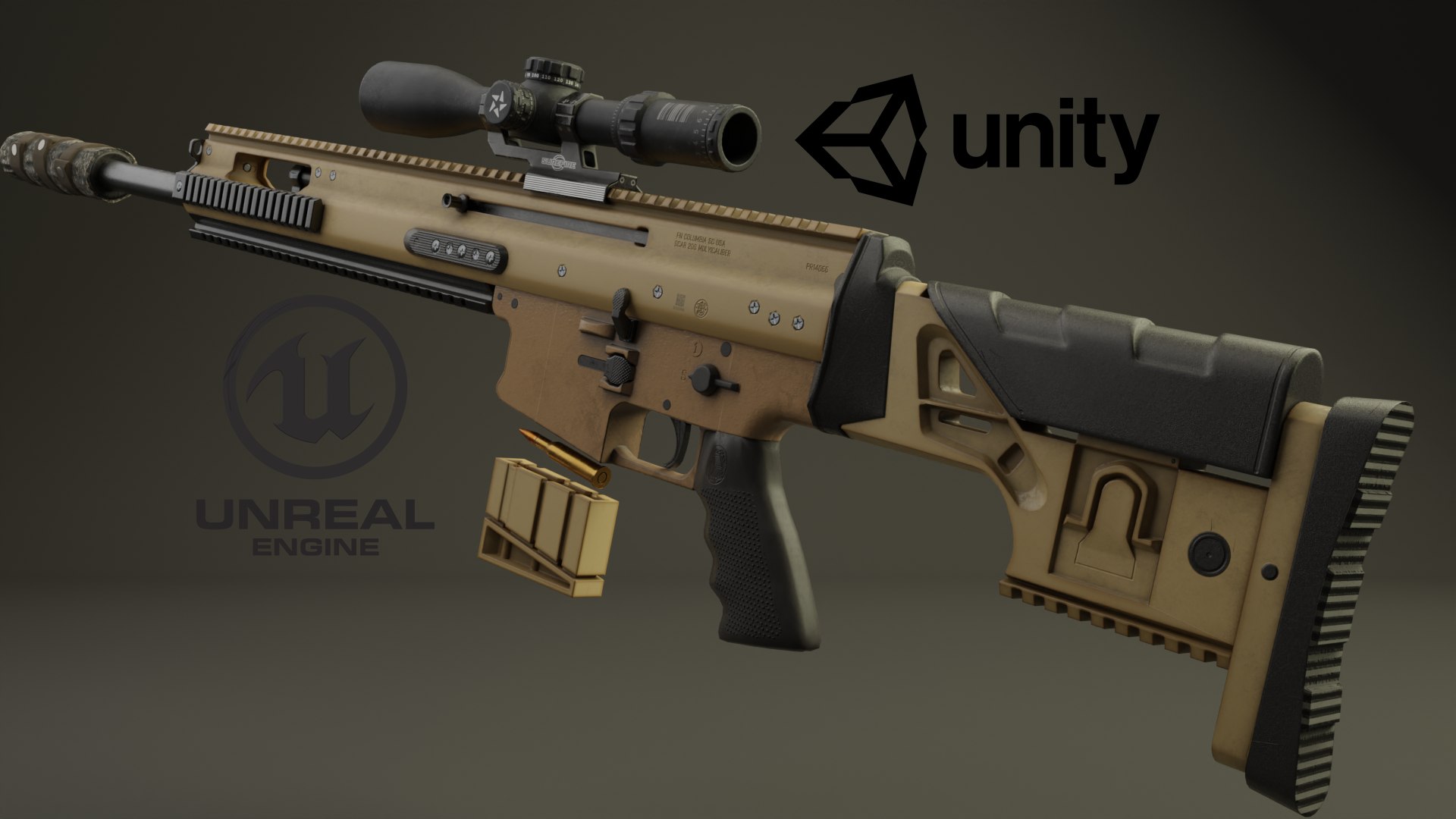 3D Model SCAR 20S PBR Low-poly - TurboSquid 1847118