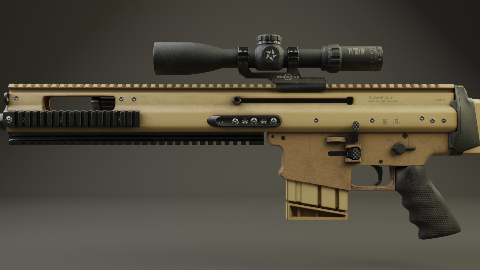 3D Model SCAR 20S PBR Low-poly - TurboSquid 1847118
