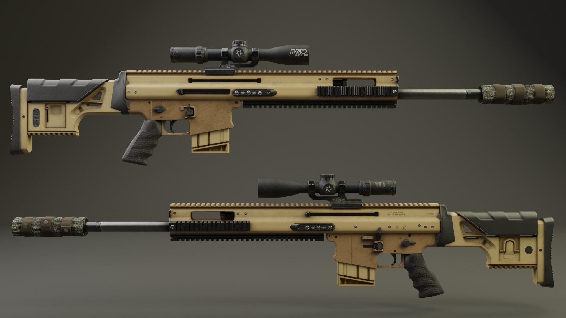 3D Model SCAR 20S PBR Low-poly - TurboSquid 1847118