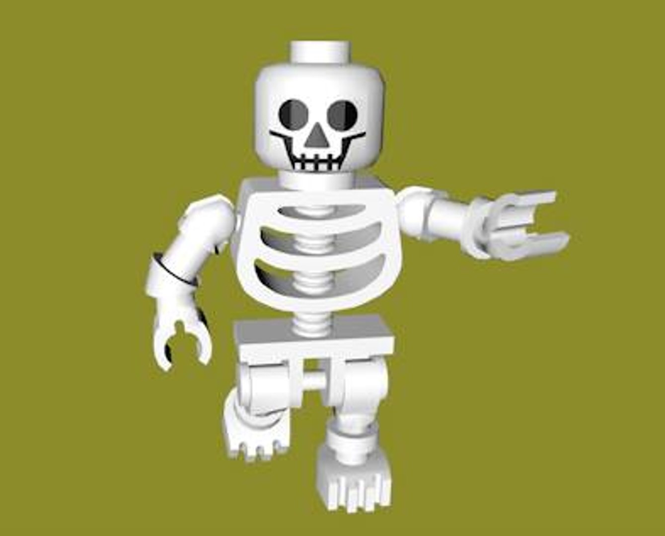 3d lego skeleton rigged