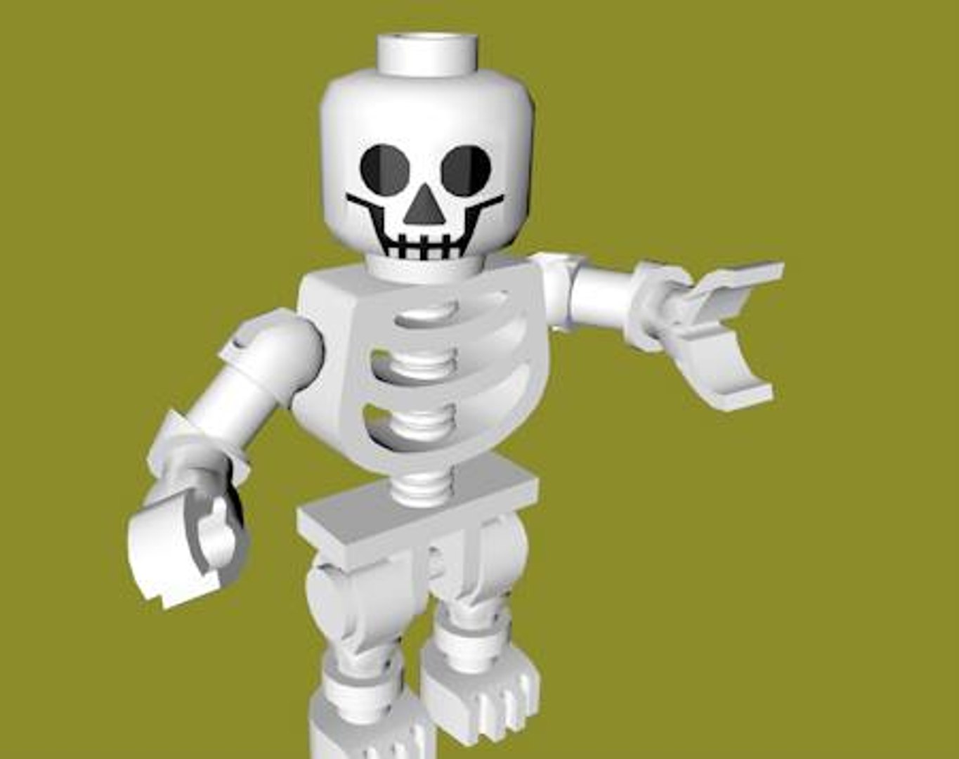 3d lego skeleton rigged