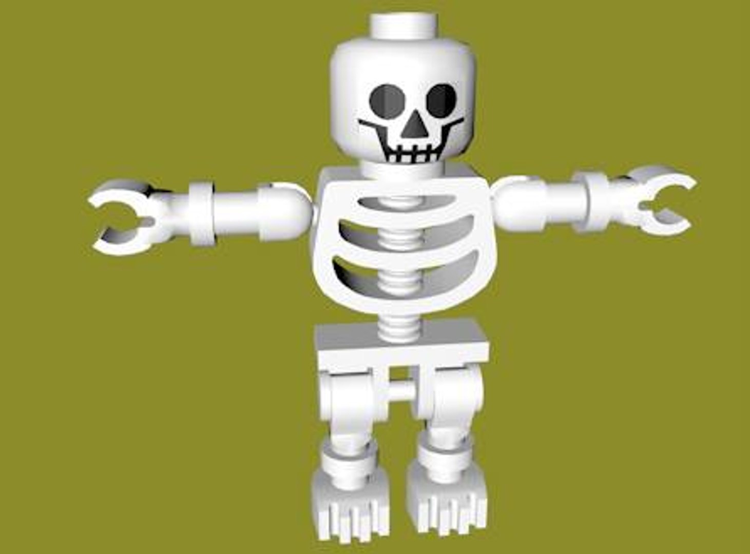 3d lego skeleton rigged
