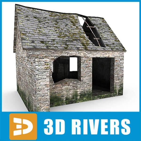3d ruined house