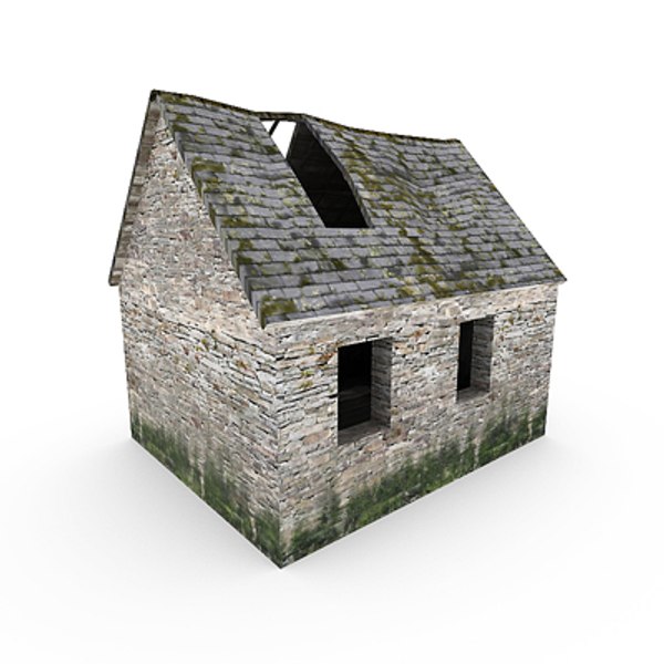 3d ruined house