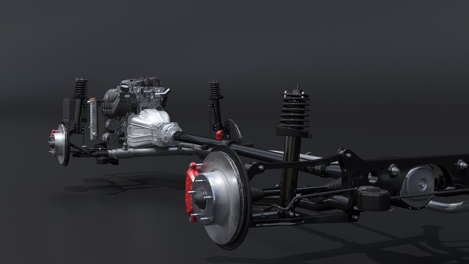 Rear Wheel Drive Chassis And 4-in Line Engine 3D - TurboSquid 2025242