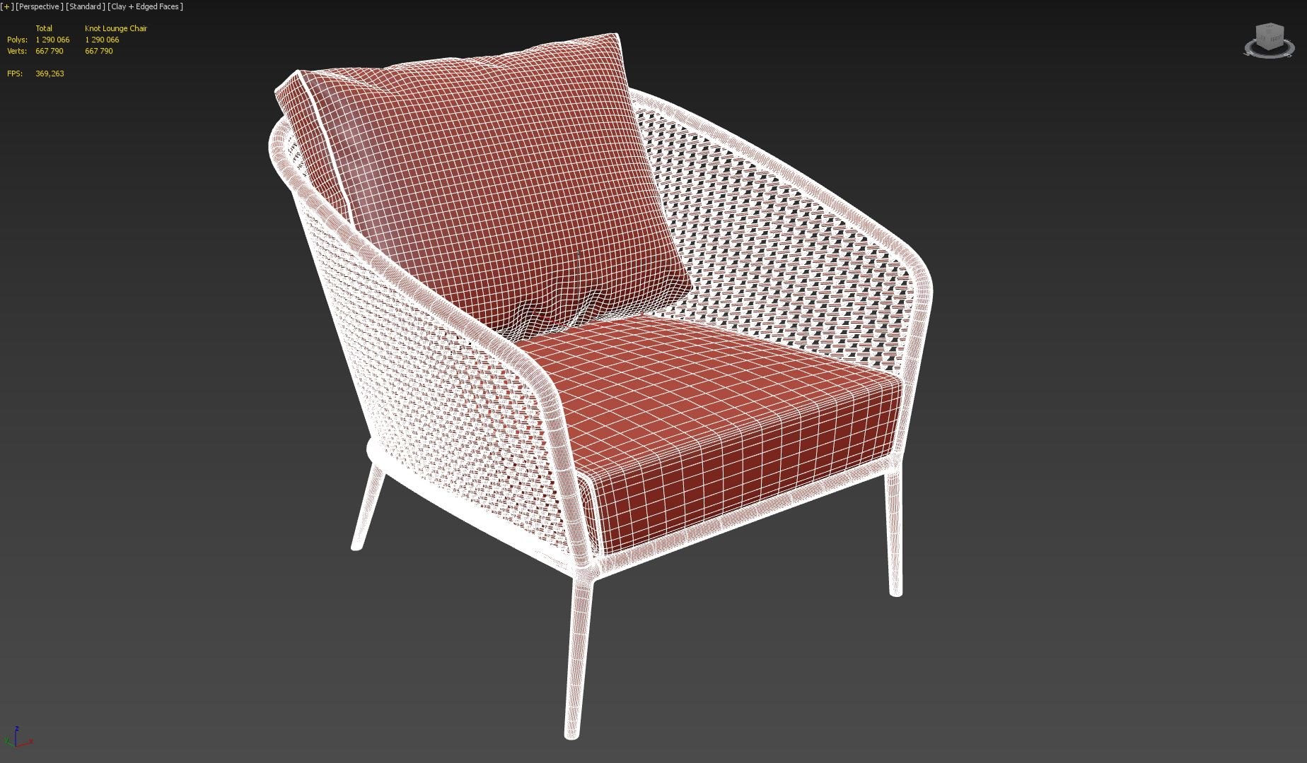 3D knot lounge chair - TurboSquid 1629055