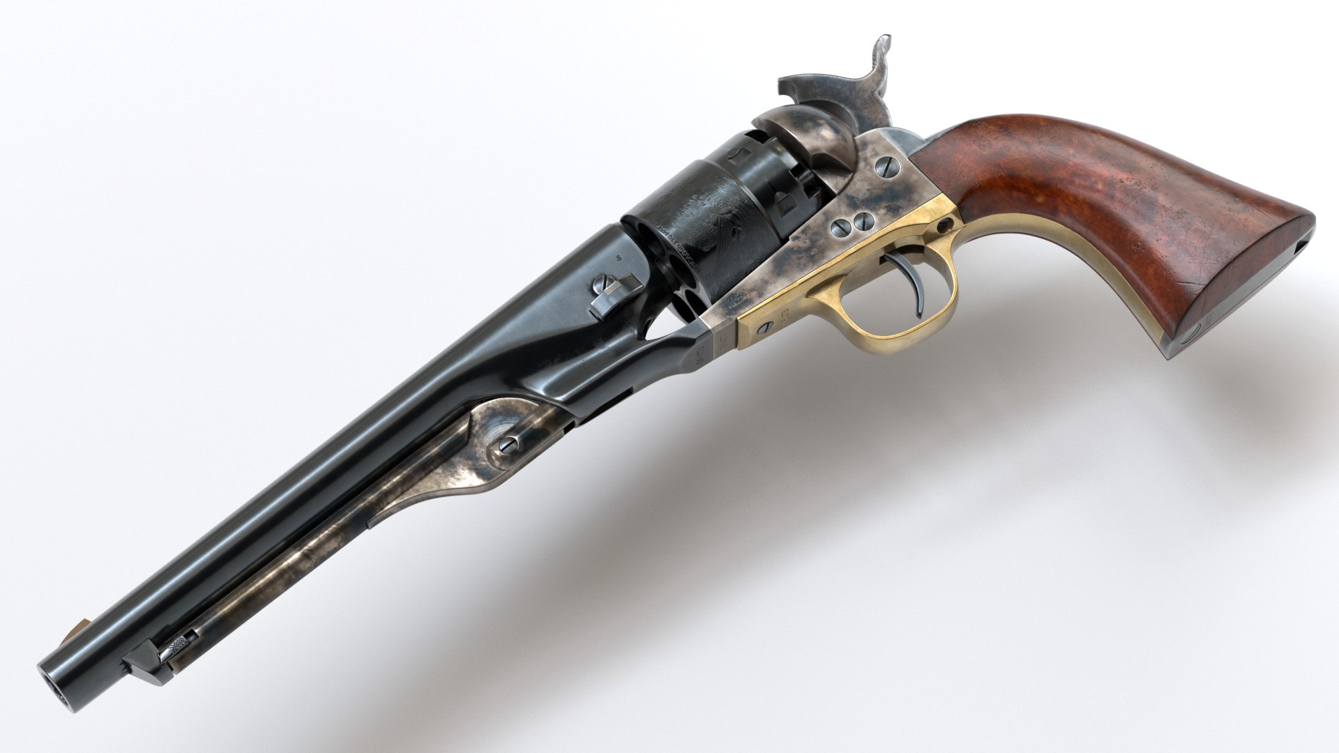 Colt 1860 Army 44 Cal Model - TurboSquid 1953999