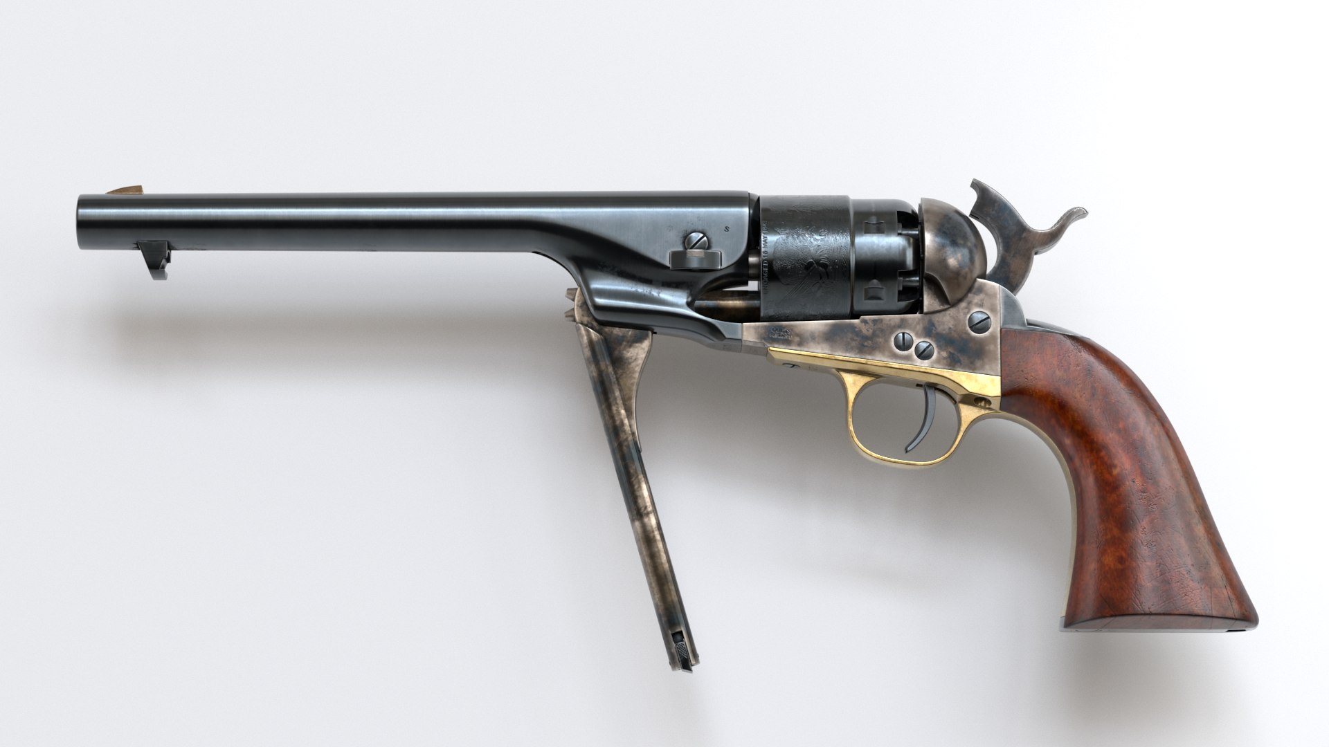Colt 1860 Army 44 Cal Model - TurboSquid 1953999